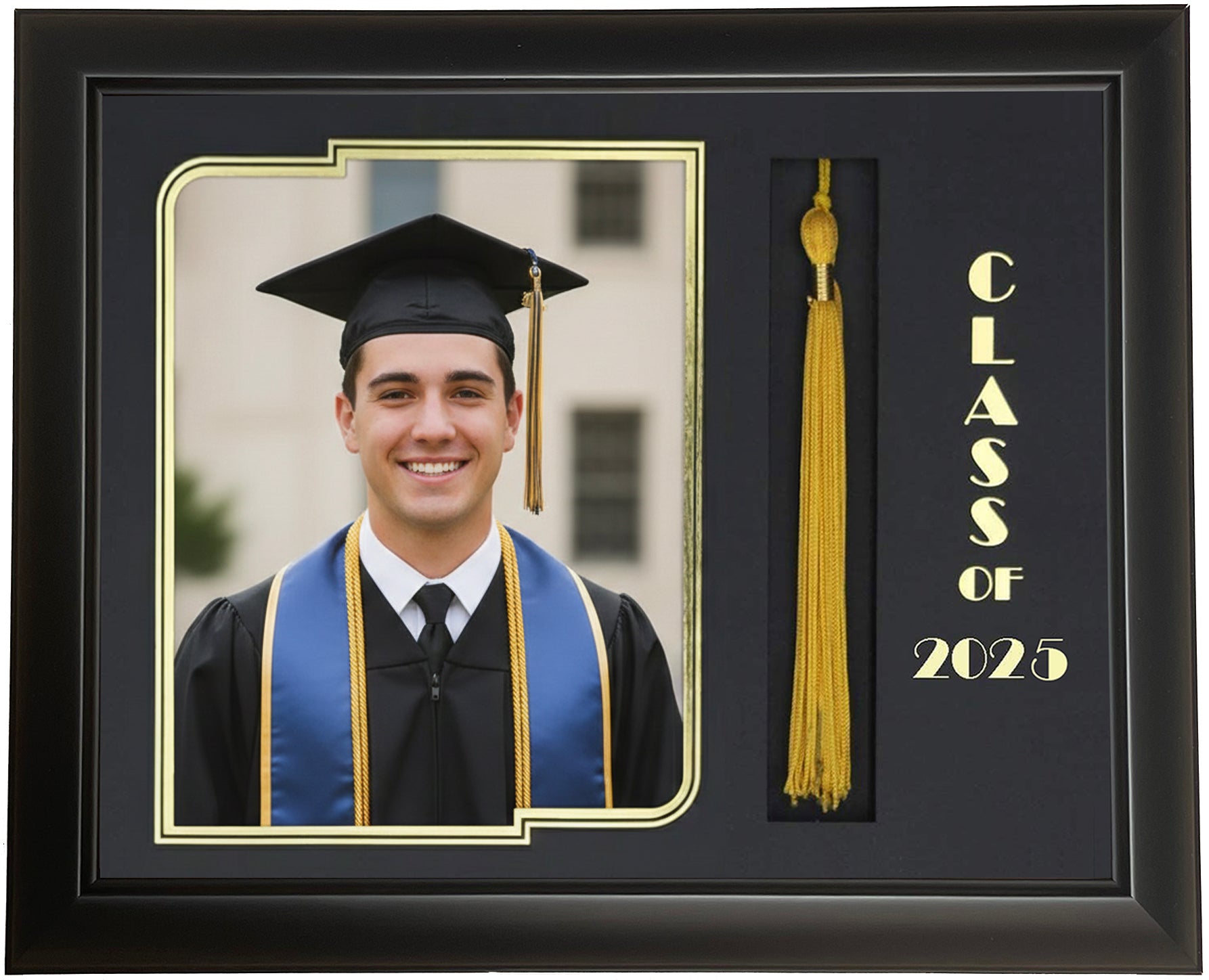 GRADUATION FRAME WITH TASSEL 8X10 PIC BLACK #43 – GradFrames By 3art